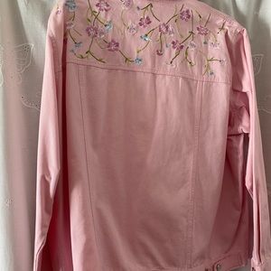 Blaine Trump | Jackets & Coats | Ladies X Light Pink Jean Jacket | Poshmark